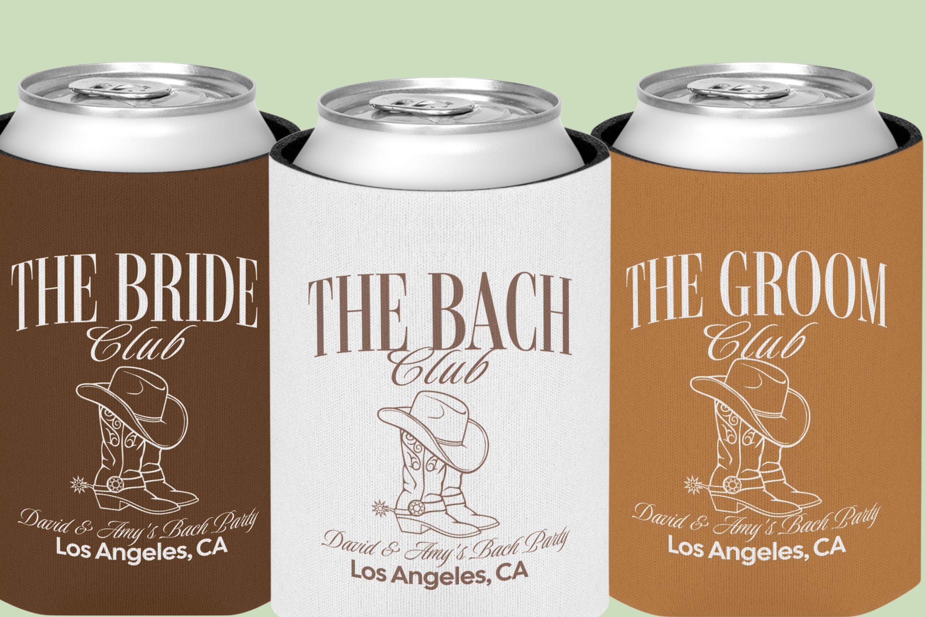 Joint Coed Bach Party Western Nashville Can Coolers, Bride Groomjoint ...