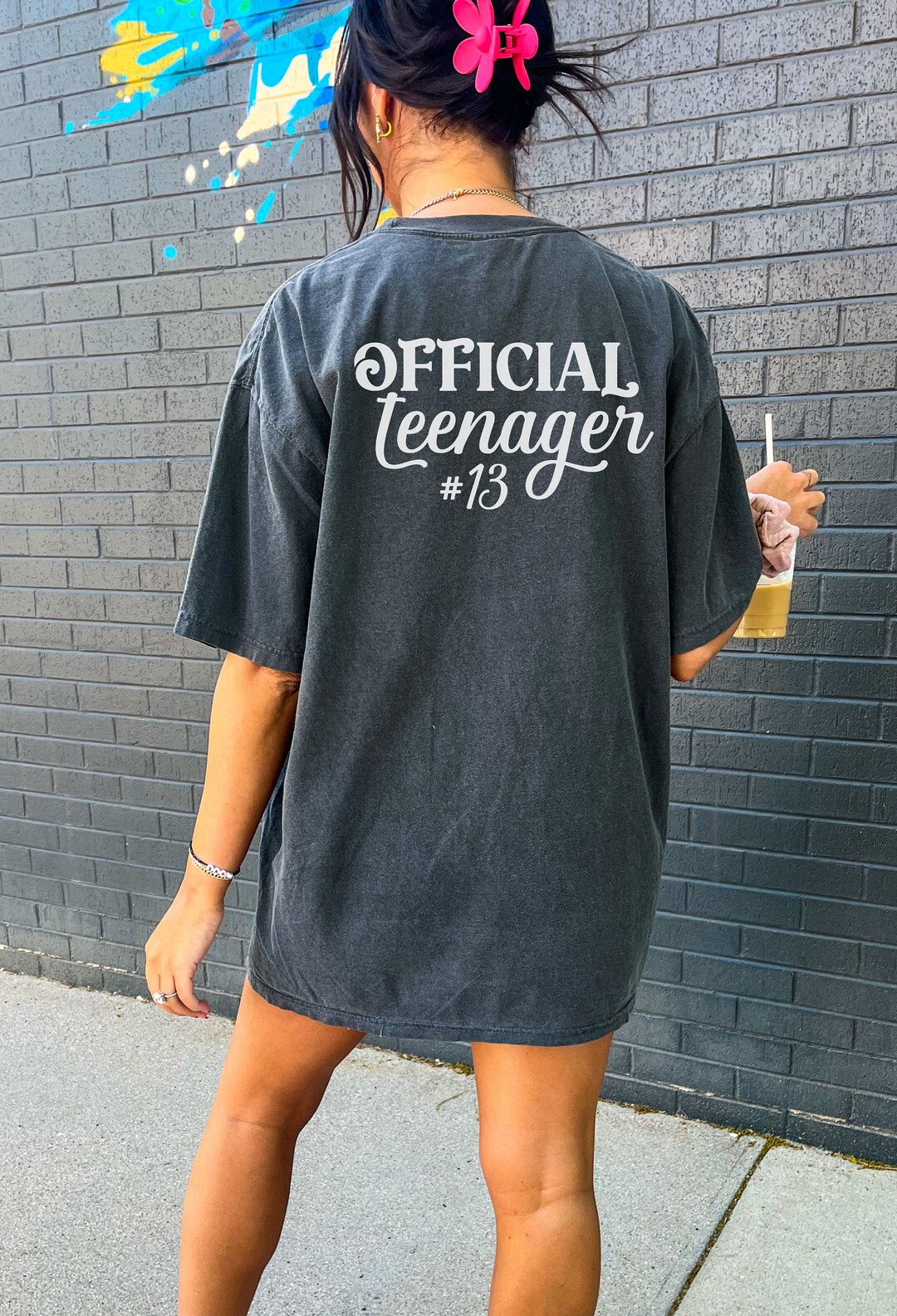 Official Teenager 13 Shirt, Teenager 13 Tshirt, 13th Birthday, Girl ...