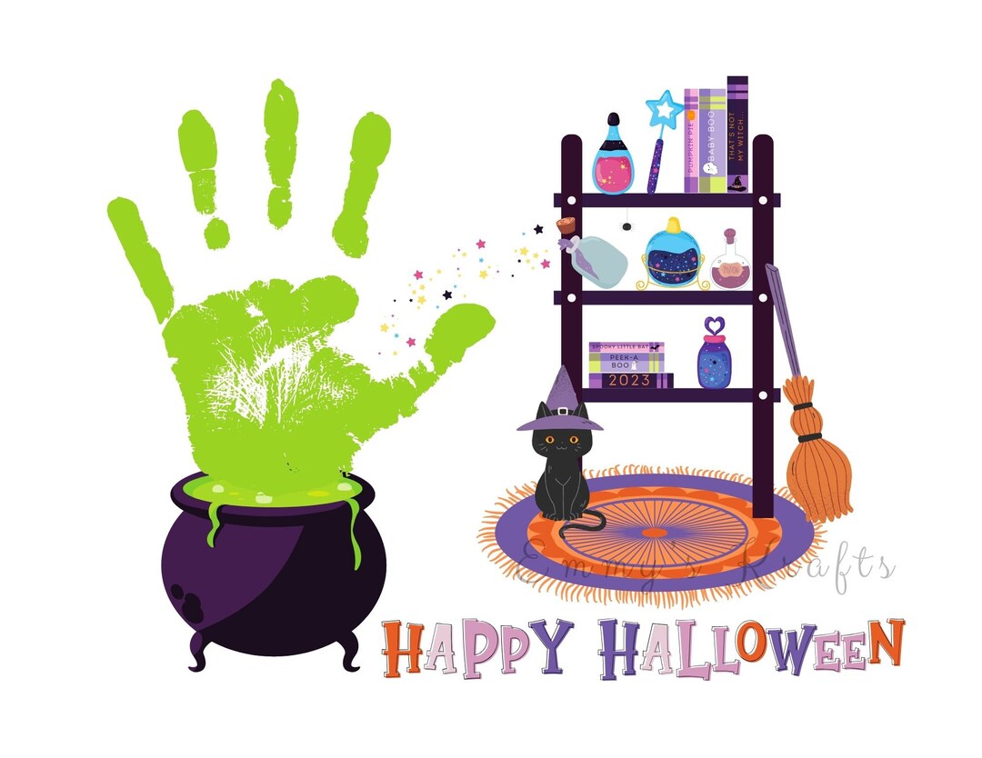 Witch's Brew Handprint - Etsy