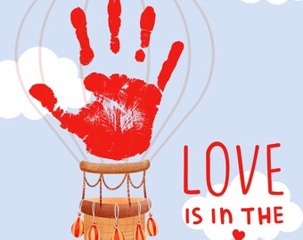 Valentine's Day Handprint Craft Love is in the Air Baby's First ...