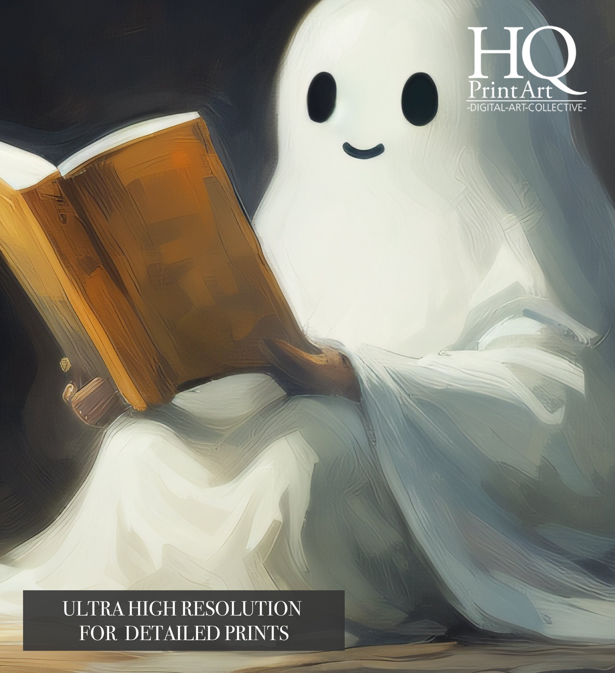 Printable Halloween Ghost Painting Halloween Prints Ghost Art Halloween ...