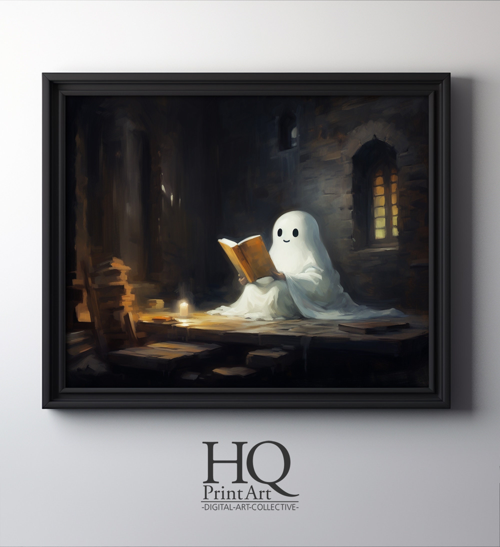 Printable Halloween Ghost Painting Halloween Prints Ghost Art Halloween ...