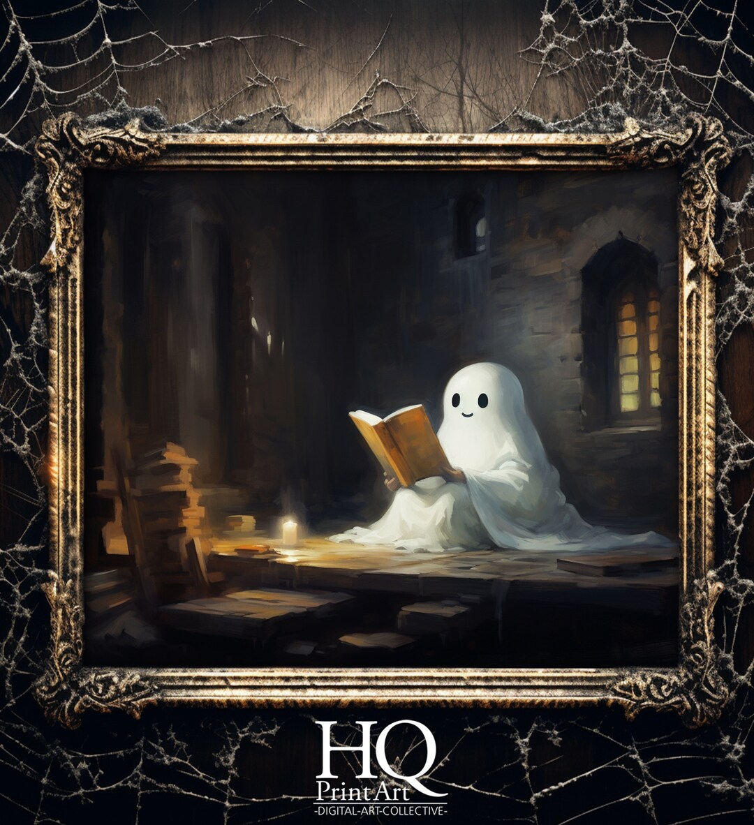 Printable Halloween Ghost Painting Halloween Prints Ghost Art Halloween ...