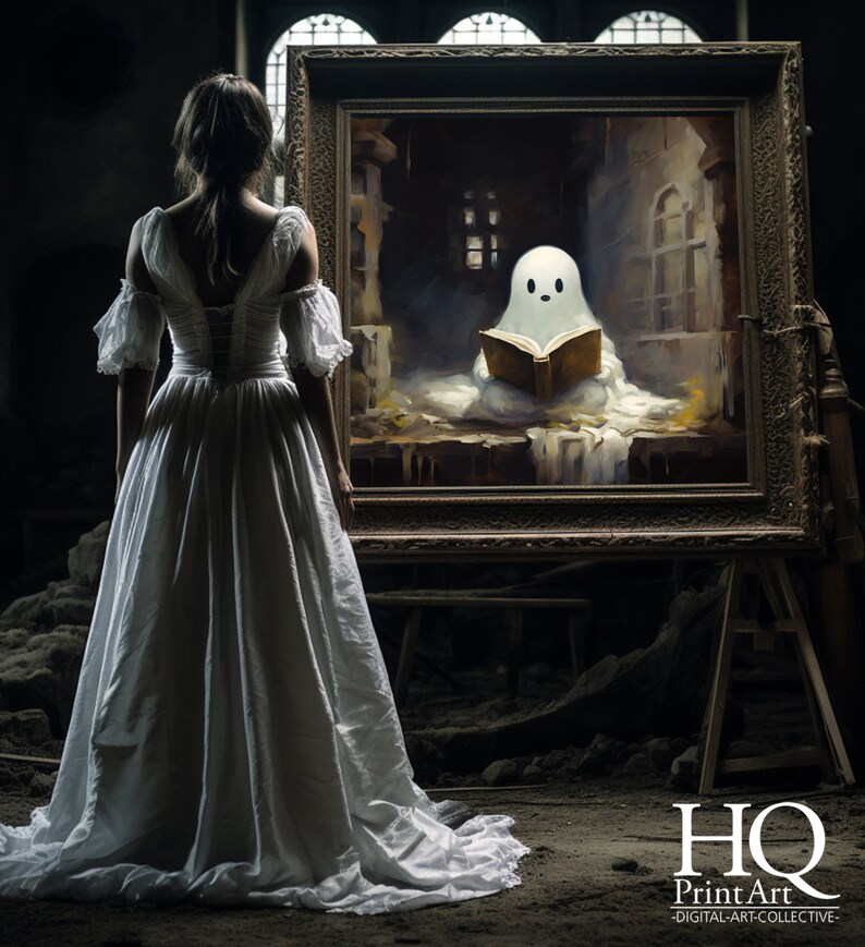 Printable Halloween Painting Ghost Prints Halloween Art Halloween Ghost ...