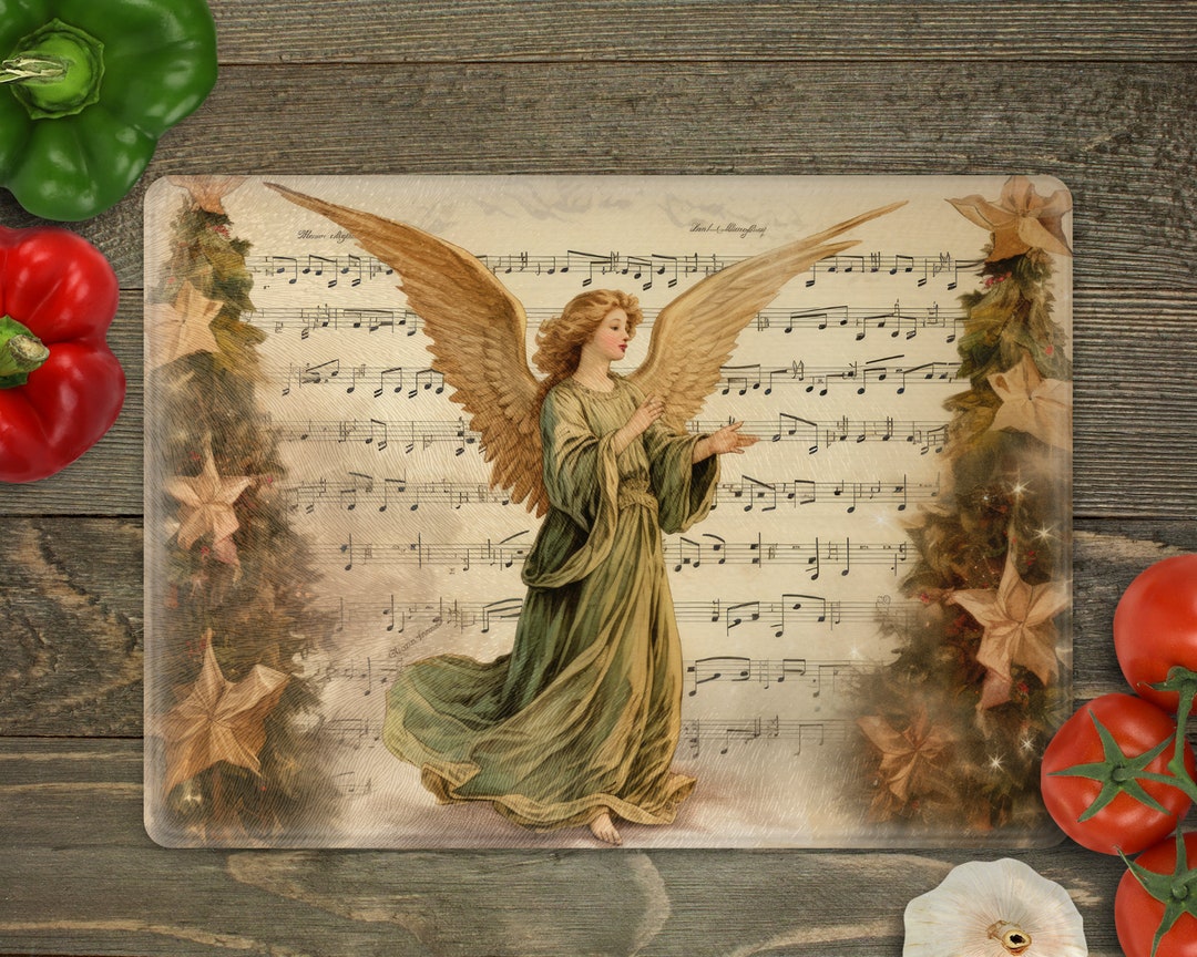 Christmas Angel Cutting Board PNG Sublimation Design Template Digital ...