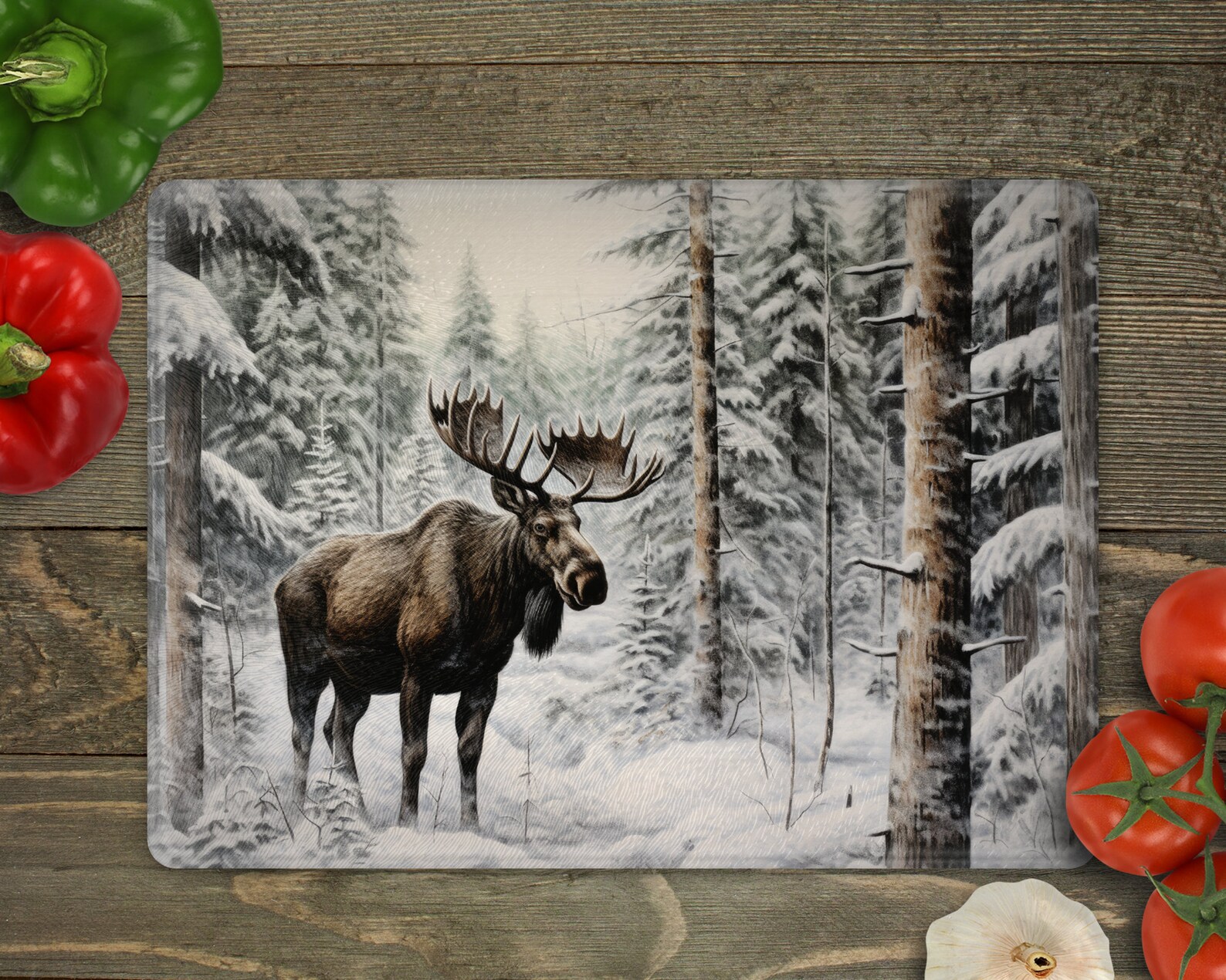 Moose Cutting Board PNG Sublimation Design Template Digital Download - Etsy