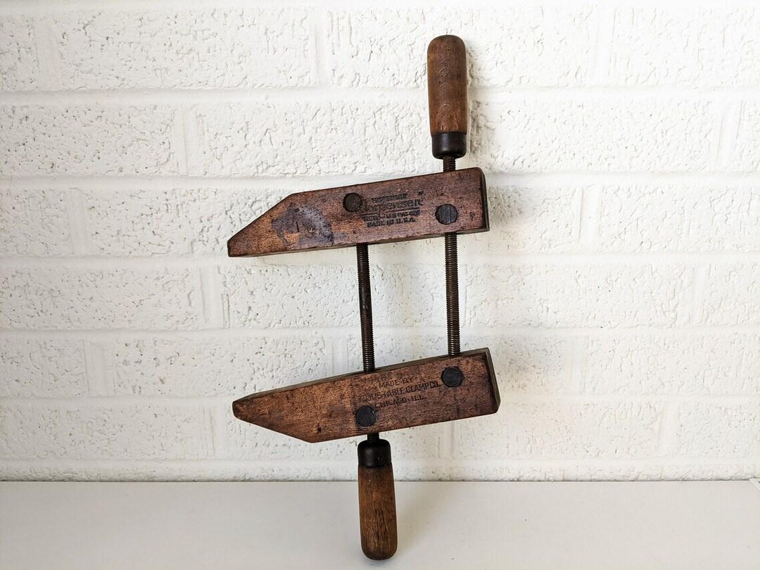 TWO Rare Vintage Jorgensen Adjustable Clamp | Wooden Vise Clamp ...