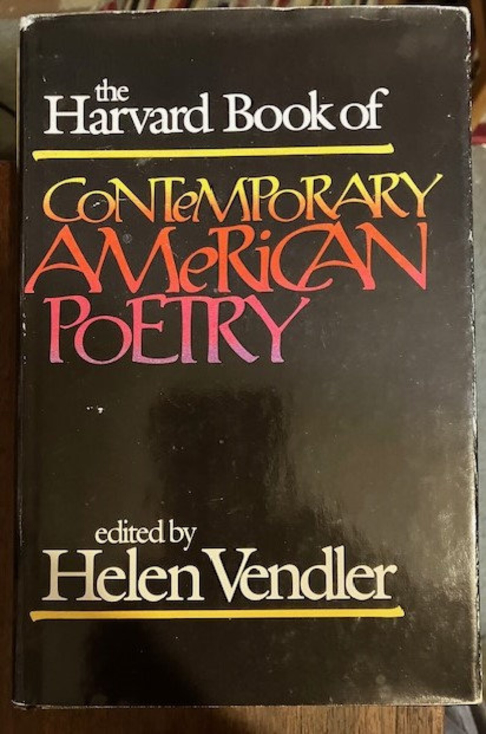 Vendler, the Harvard Book of American Poetry---rip Helen Vendler - Etsy