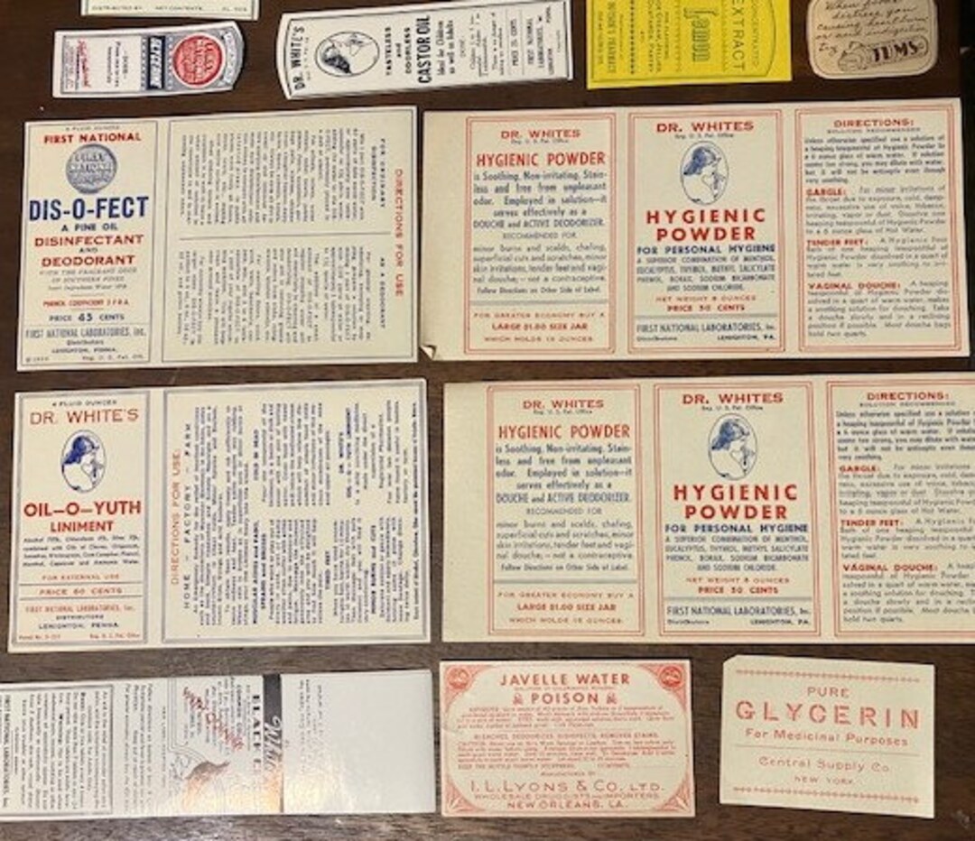 12 Vintage Pharmaceutical Labels, Unused, Circa 1920-30 - Etsy