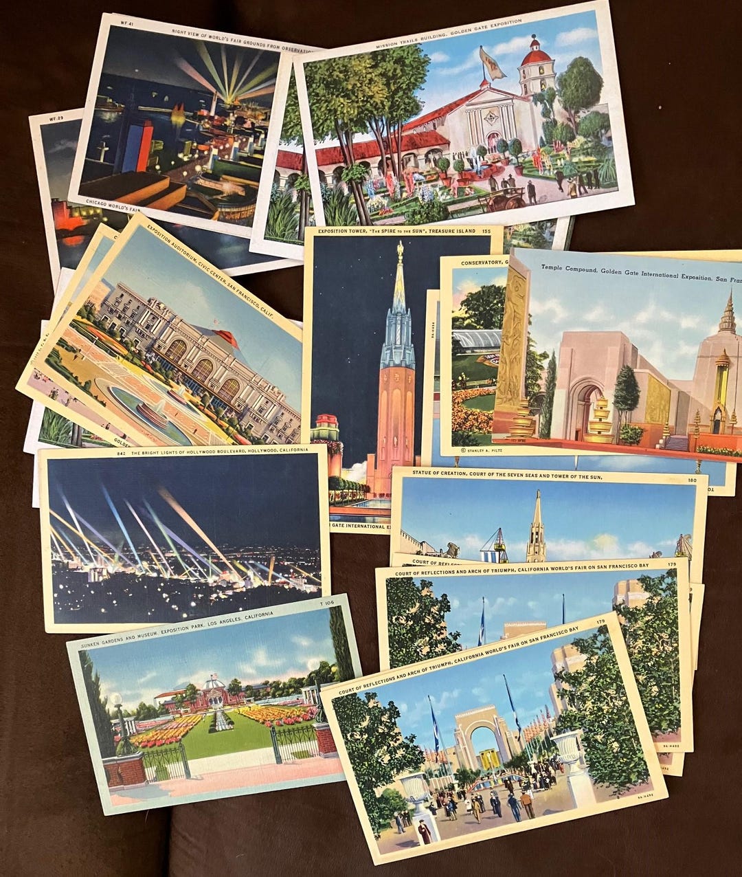 22 World's Fair Postcards, 1933 and 1940, San Francisco and Chicago - Etsy