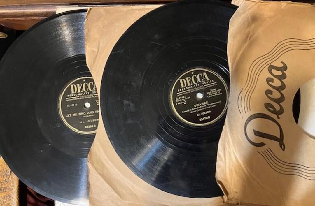 Al Jolson--two Original, Vintage Shellac Records Circa 1945, Including ...
