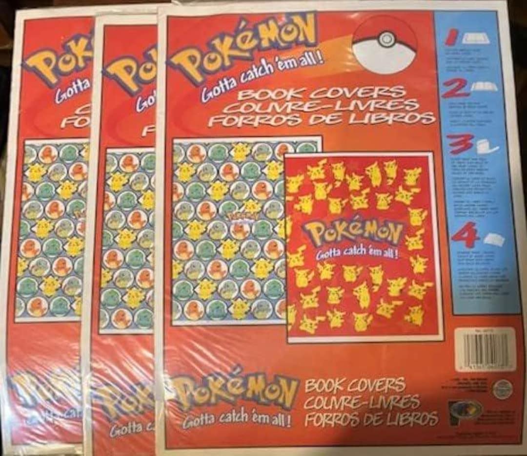 Pokemon Book Covers, Three From 1988, Mint - Etsy