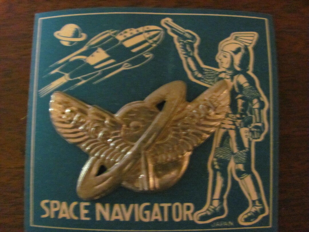 10 Vintage Party Favors for Kids From the 1940s, SPACE NAVIGATOR BADGE ...