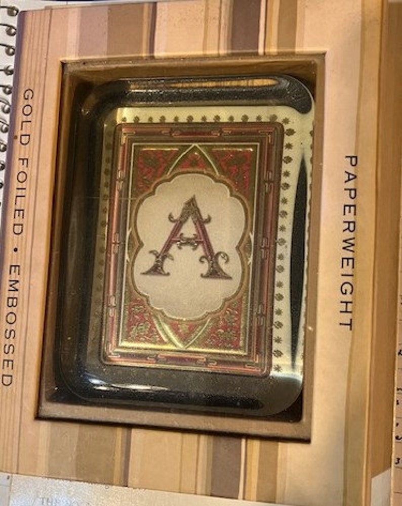 Gorgeous Designer Paperweight, Gold-foiled, Embossed, With Letter "a ...