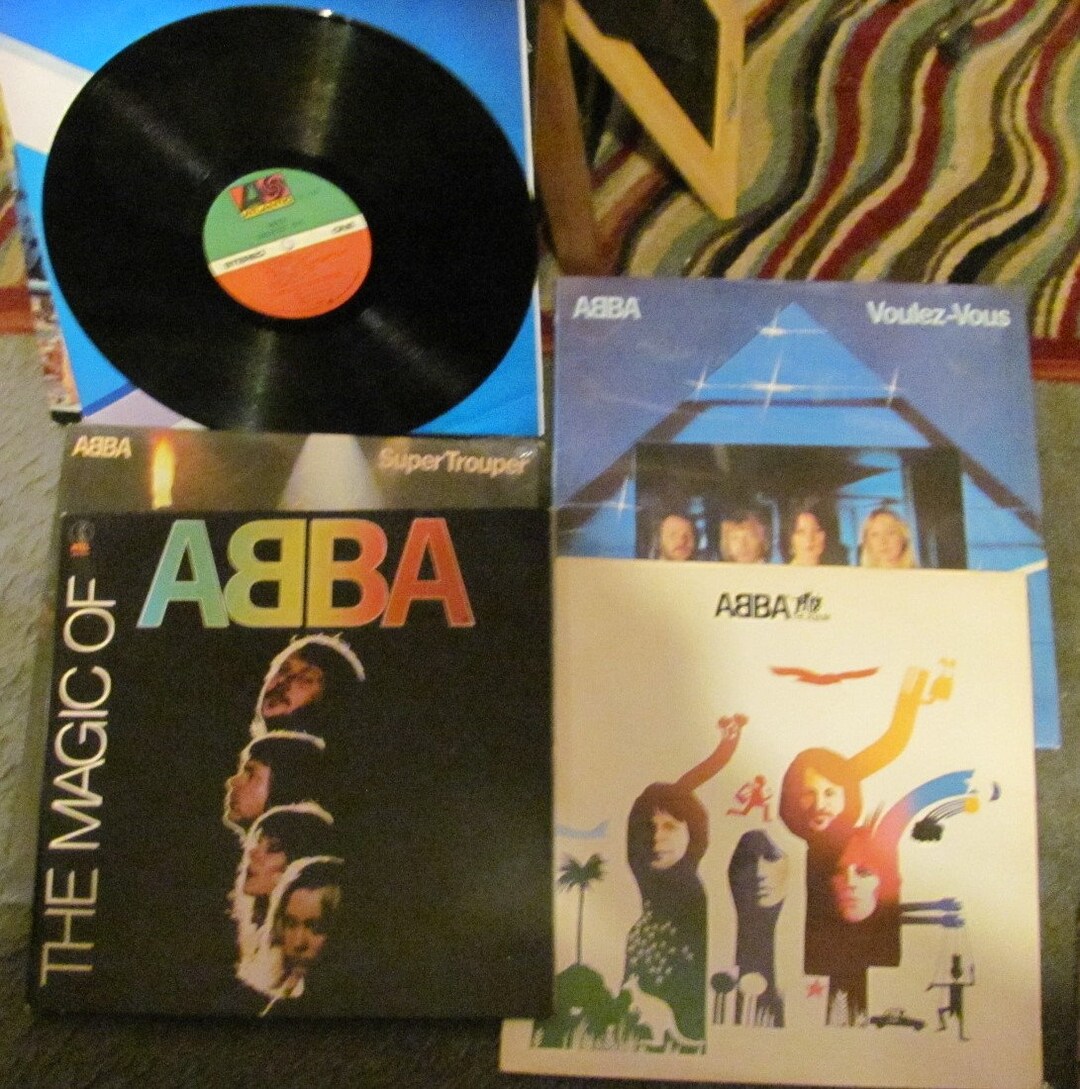 Abba--four Vintage LP Records - Etsy