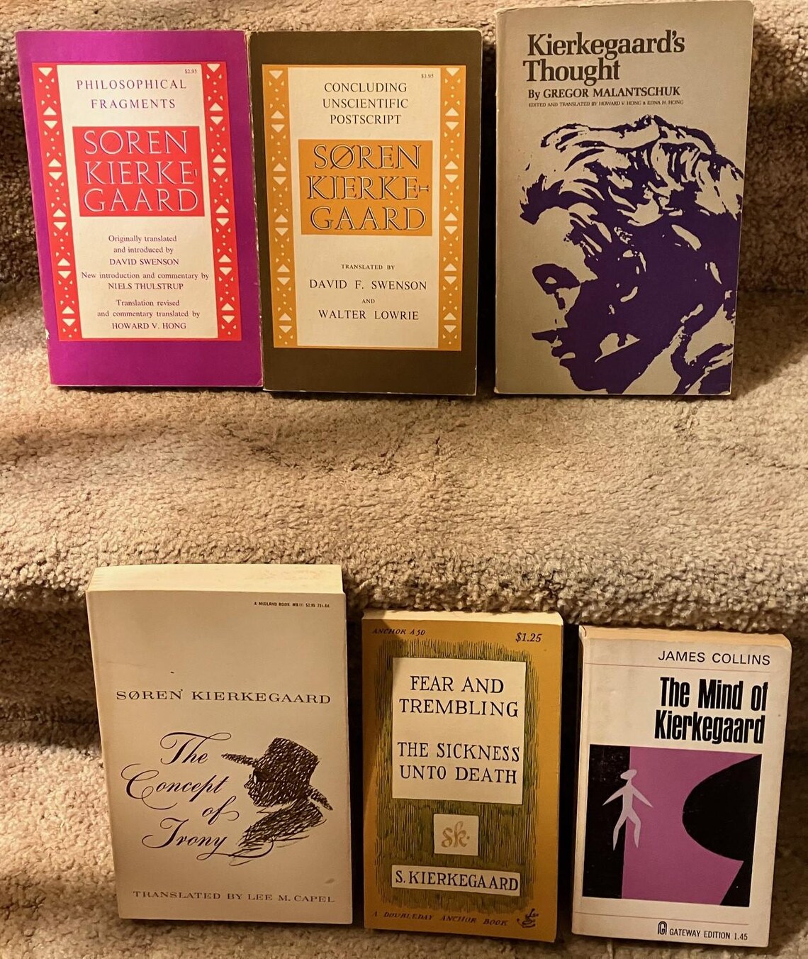Kierkegaard Collection, Six Books, Including Fear and Trembling ...