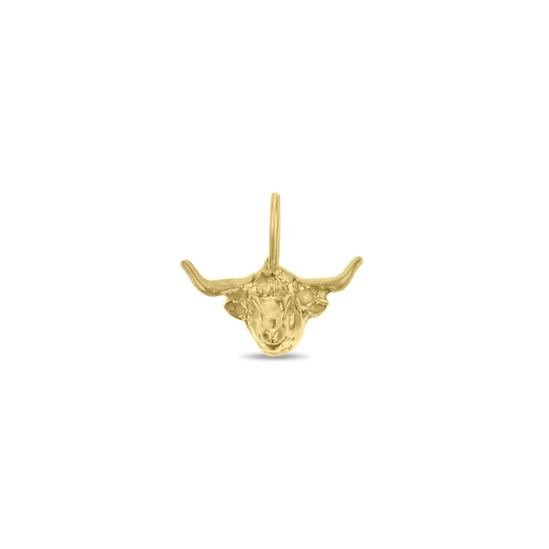 LONGHORN 14k Gold Charm 14k Yellow Gold Statement Necklace Christmas ...