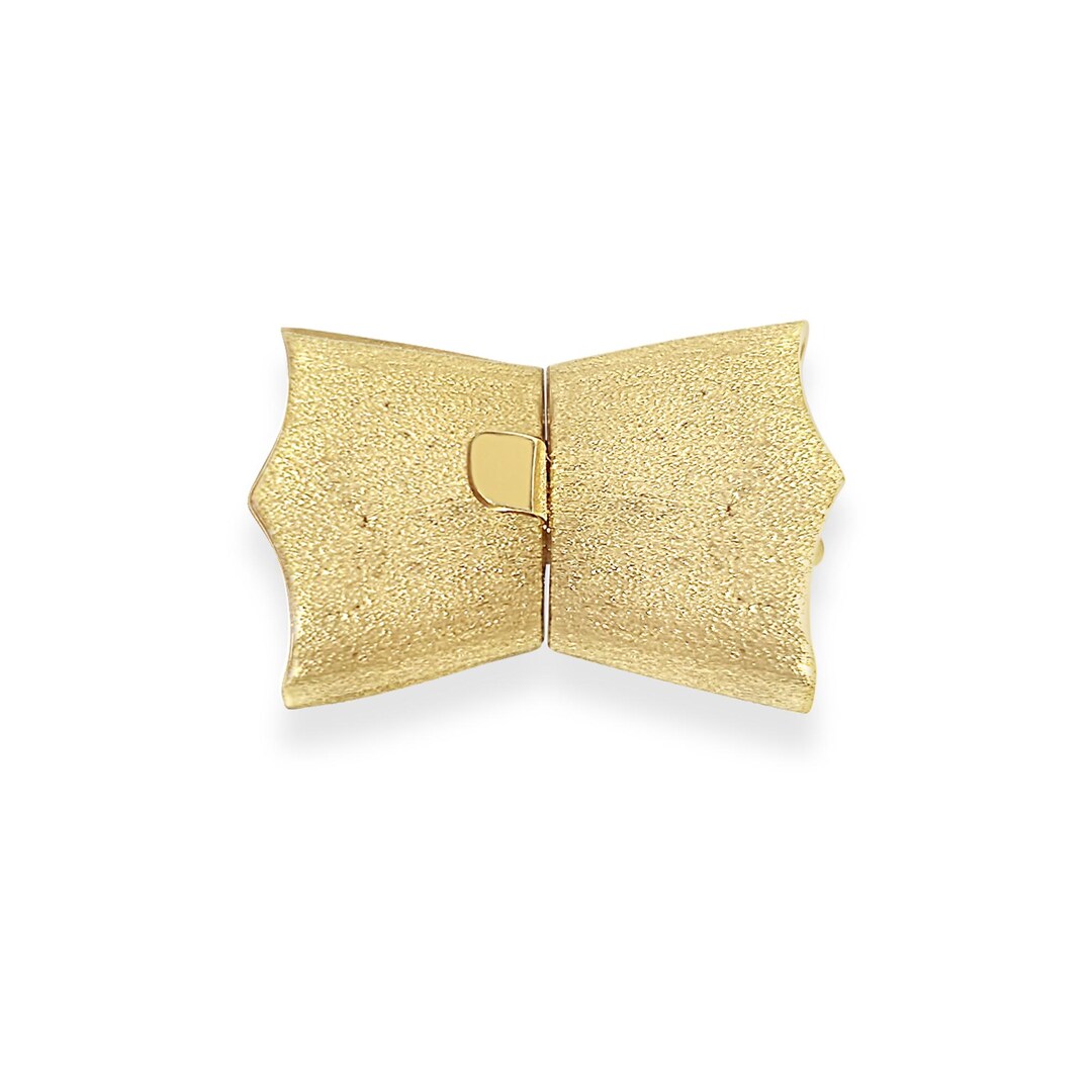 Bow Tie Polished Matte Clasp | 14k Yellow Gold | Bracelet & Necklace ...