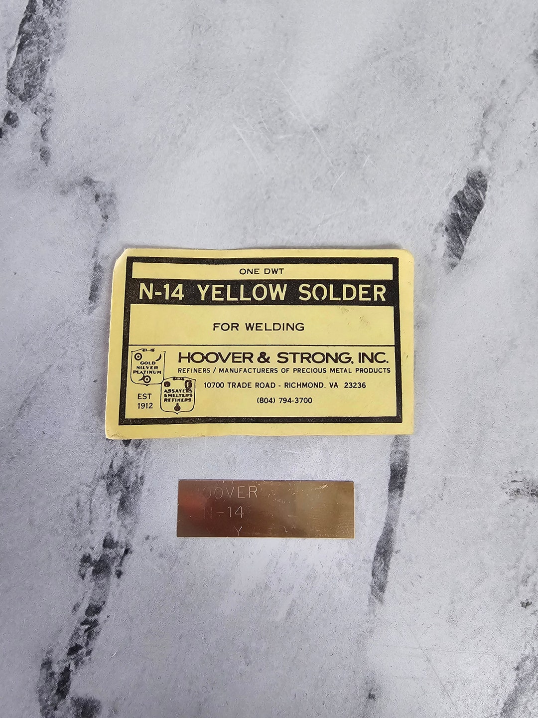 Hoover & Strong 12K Gold N-14 Yellow Repair Solder 1 Dwt - Etsy