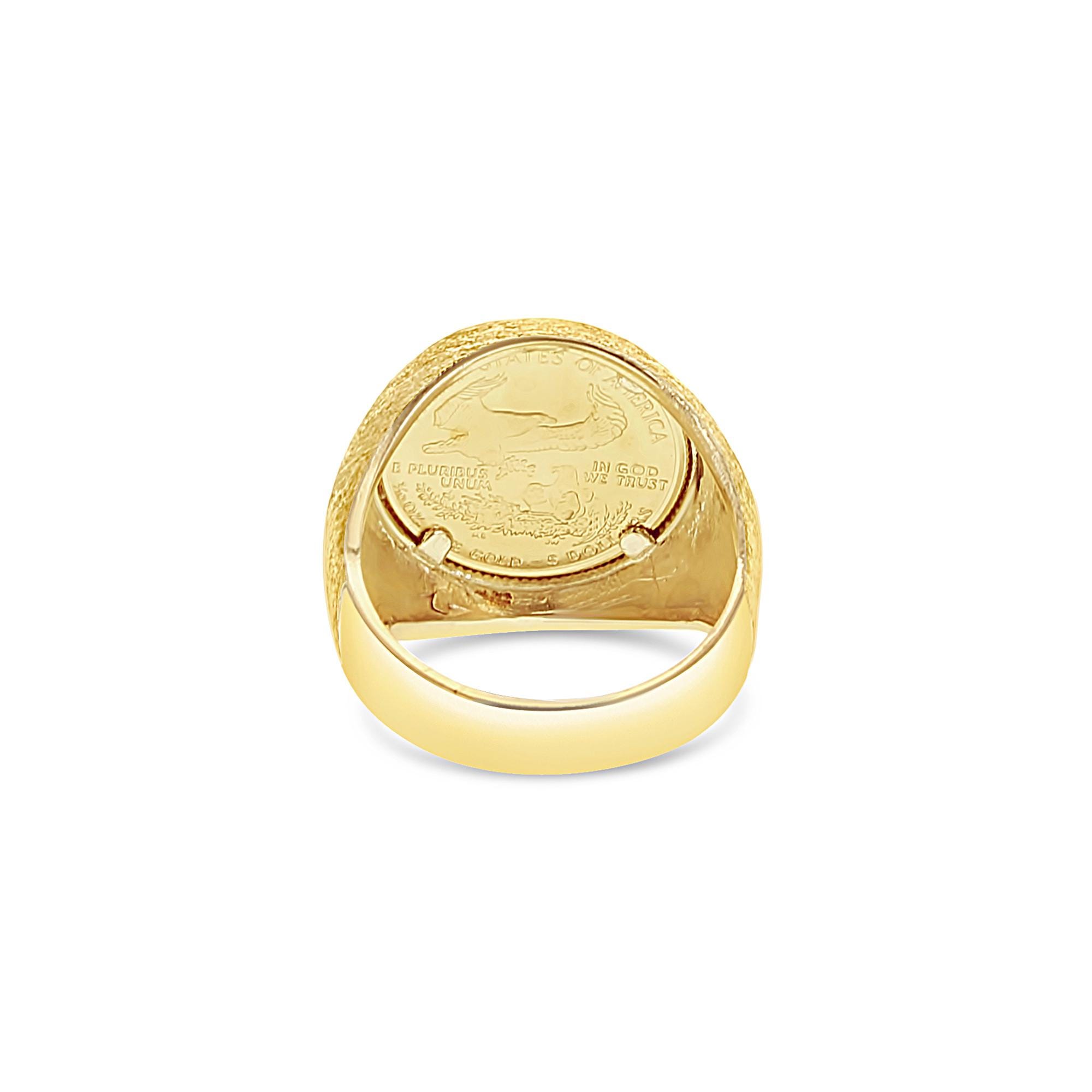 American Eagle Polished or Textured Coin Ring | Collectible Jewelry ...