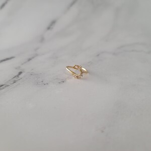 Right Side Swoosh Diamond Ring Wrap / 14k Yellow Gold Diamond Ring ...