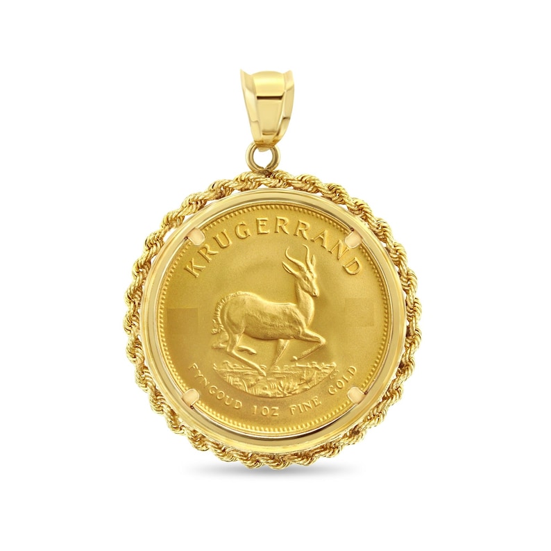 1oz Fine Gold South African Krugerrand Coin Necklace With Rope Bezel - Etsy
