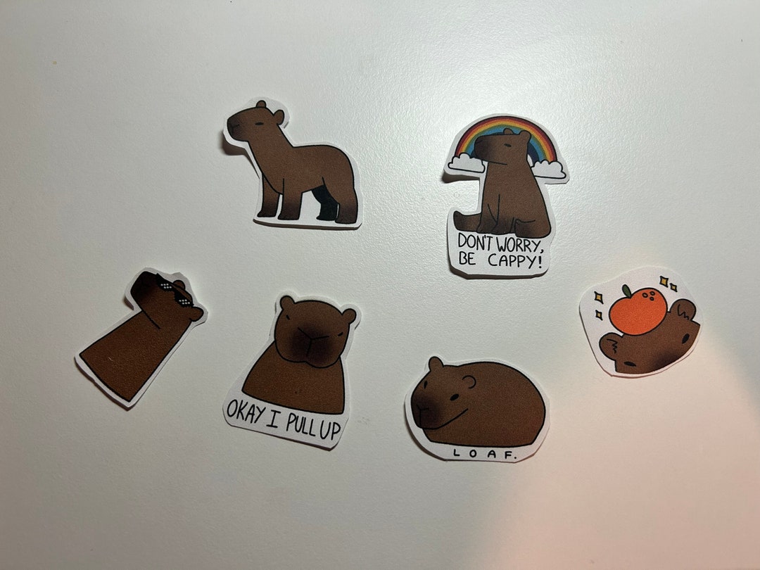 Capybara Paper Stickers - Etsy