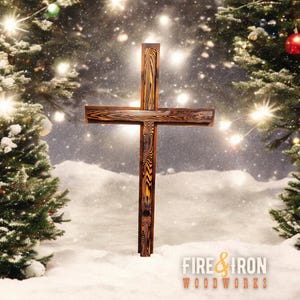 Shou Sugi Ban Cedar Cross - Etsy