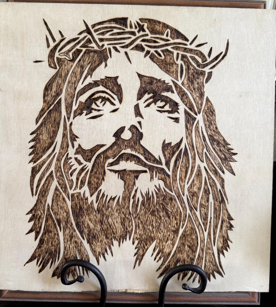 Jesus Face Wood Burning - Etsy
