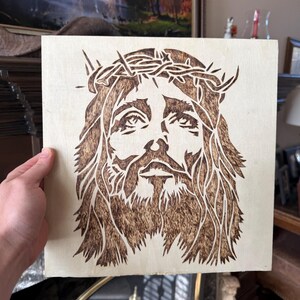Jesus Face Wood Burning - Etsy