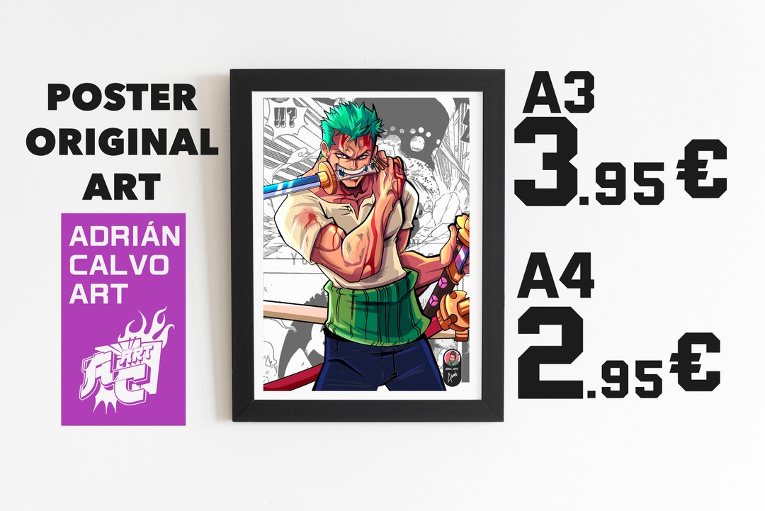 Poster Zoro Roronoa Original Art / Anime Room Decoration Home - Etsy