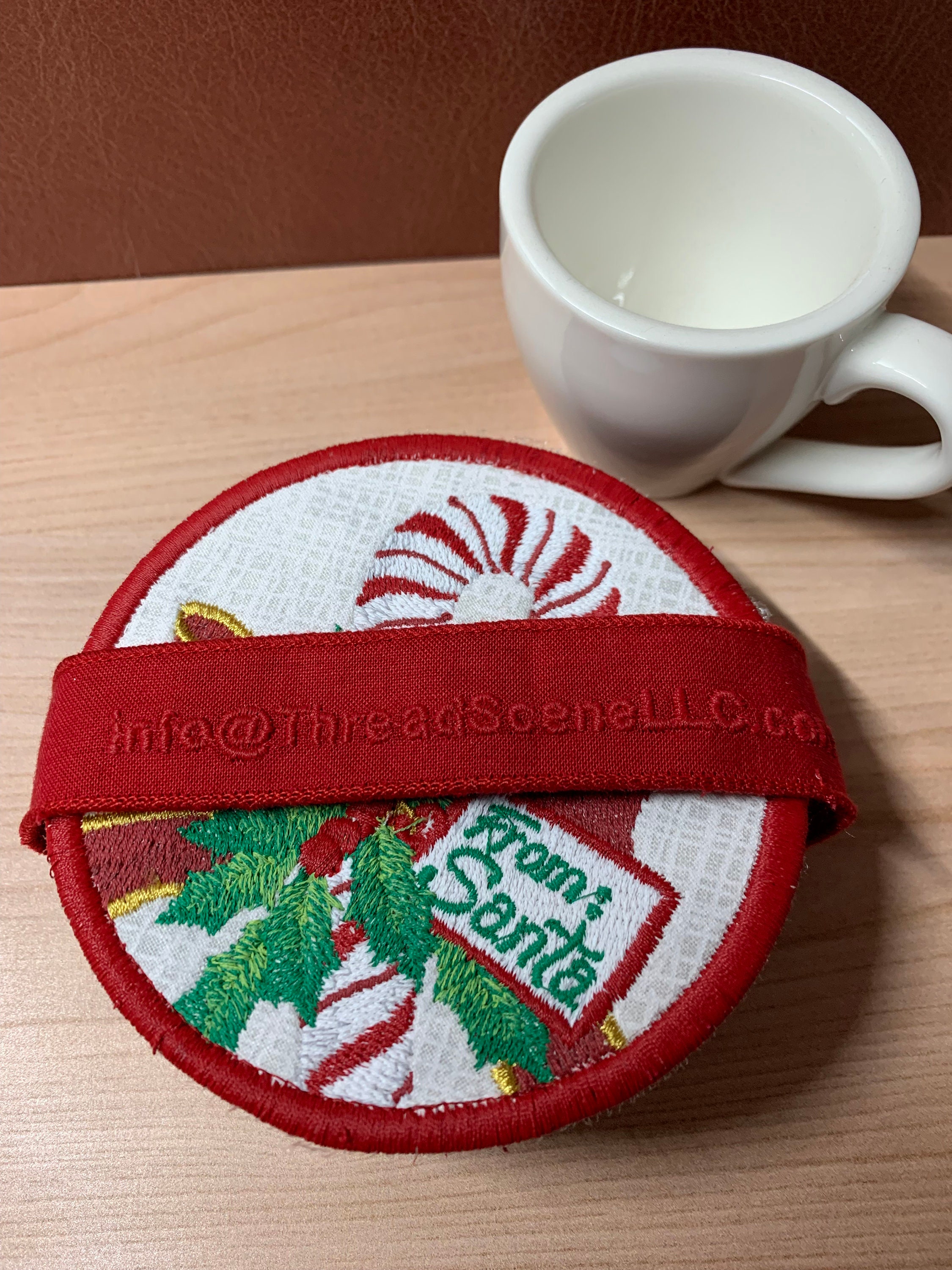 Embroidered Vintage Christmas Coasters - Etsy