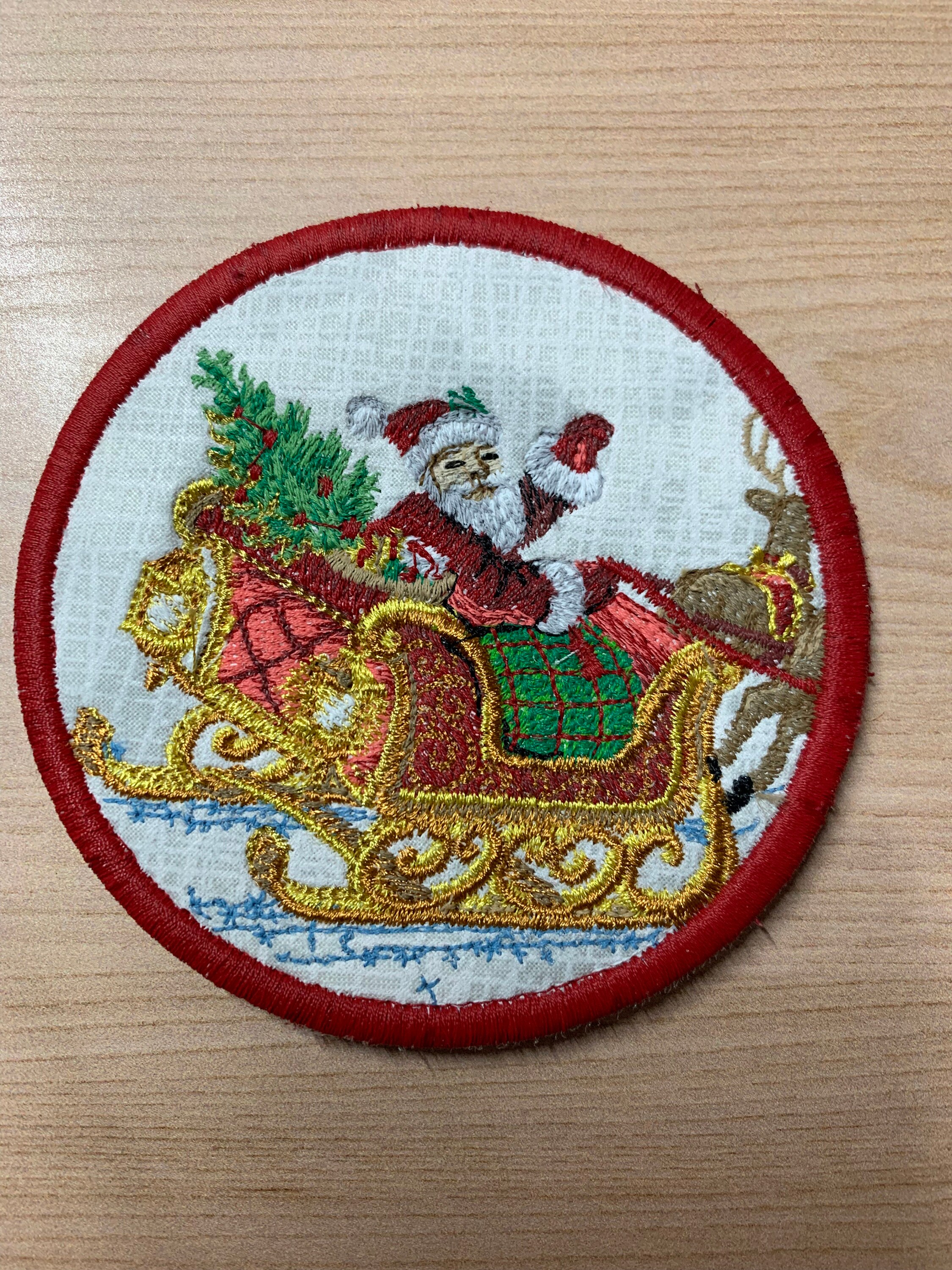 Embroidered Vintage Christmas Coasters - Etsy