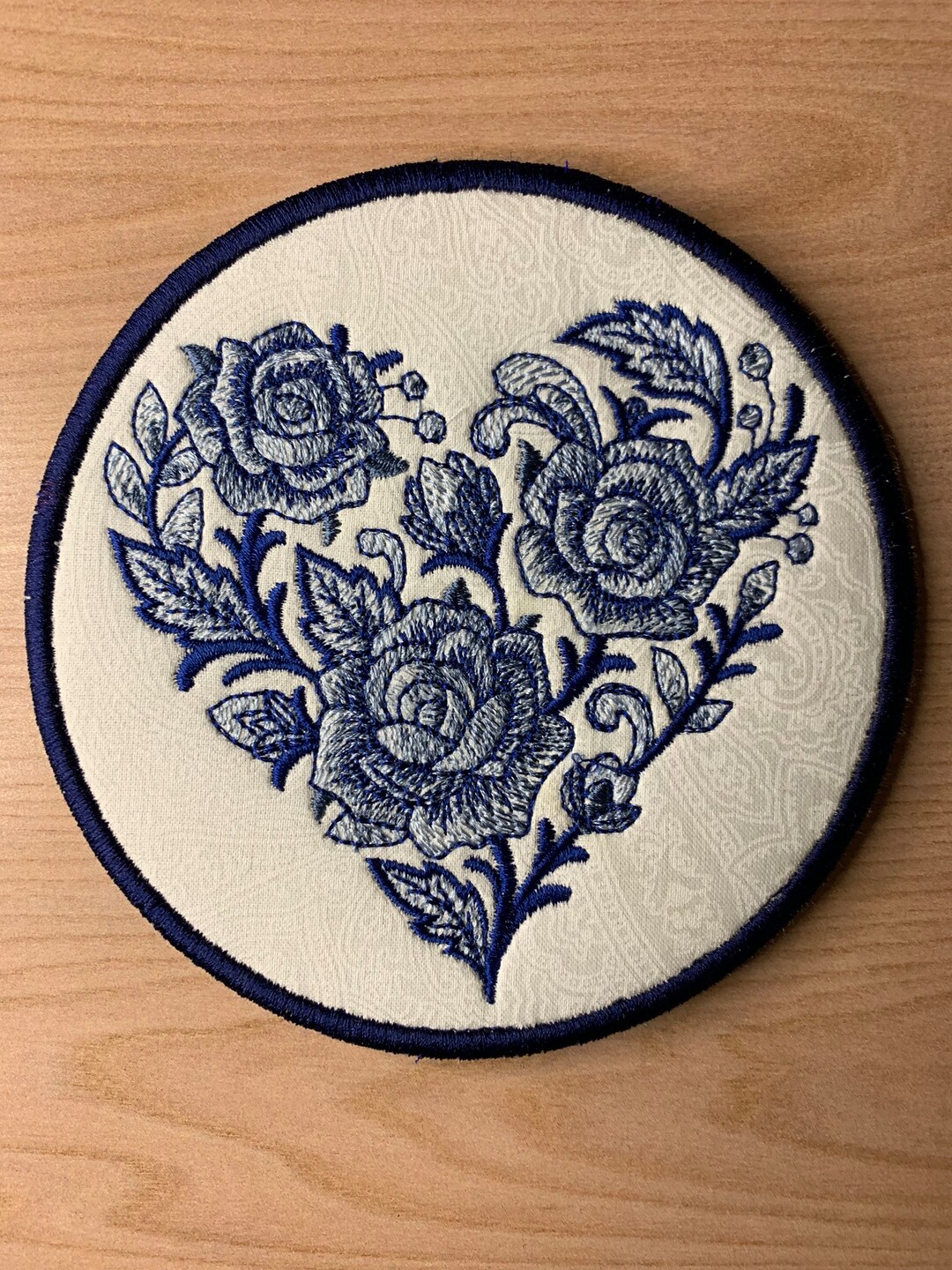 Delft Blue Rose Heart Coaster - Etsy