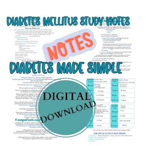 Diabetes Mellitus Student Nurse Notes - Etsy