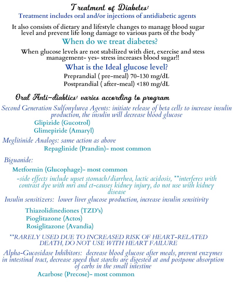 Diabetes Mellitus Student Nurse Notes - Etsy