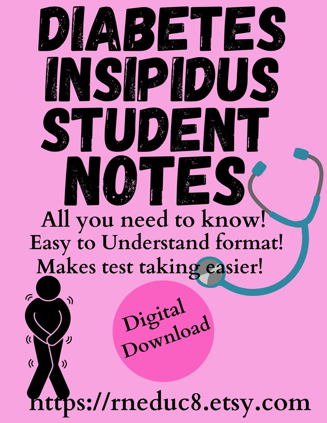 Diabetes Insipidus, DI Nursing Notes, Diabetes Insipidus Study Guide ...