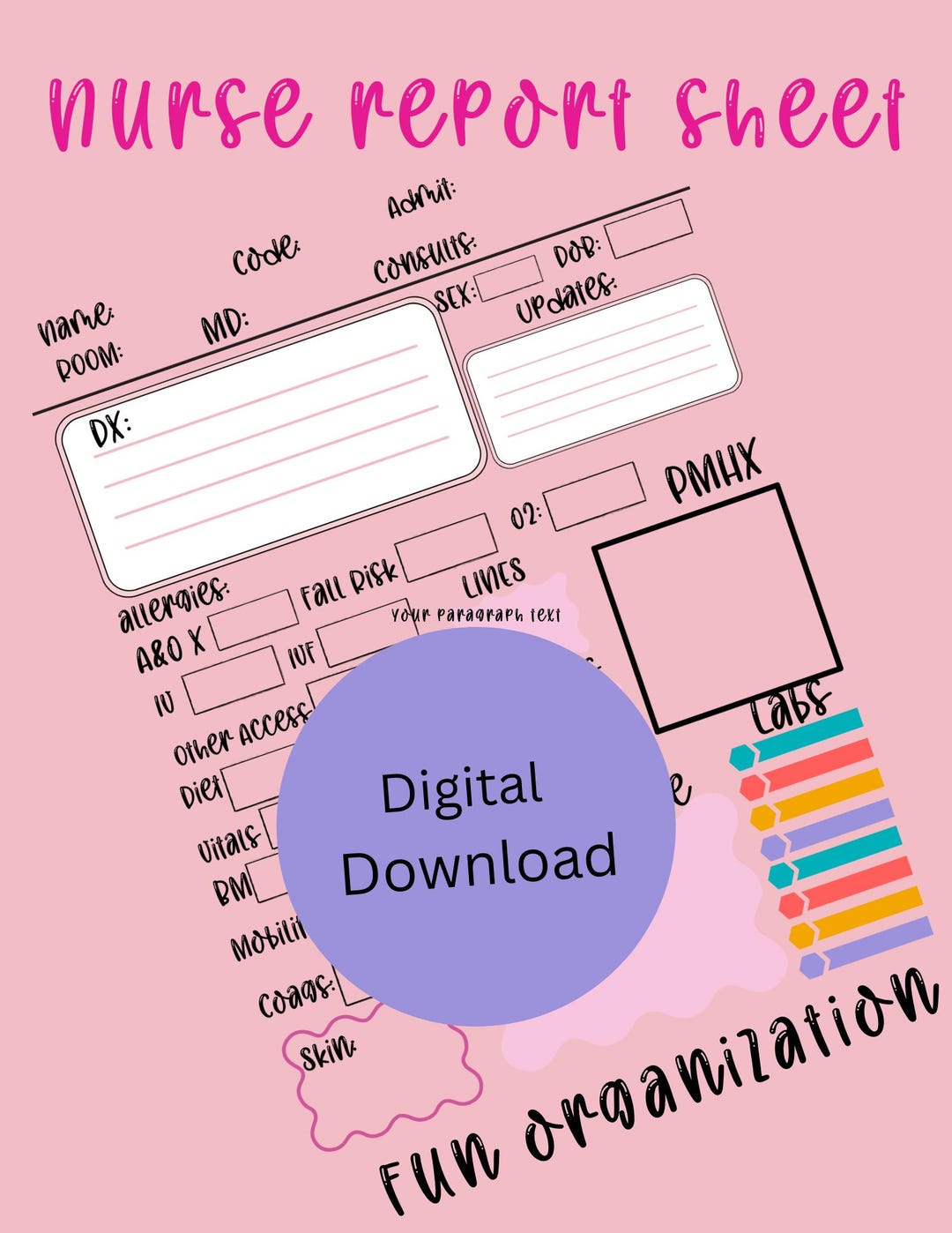 Nurse Report Sheet, Nurse Hand off Sheet, Sbar Report Sheet - Etsy ...