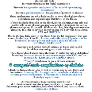 Diabetes Mellitus Student Nurse Notes - Etsy