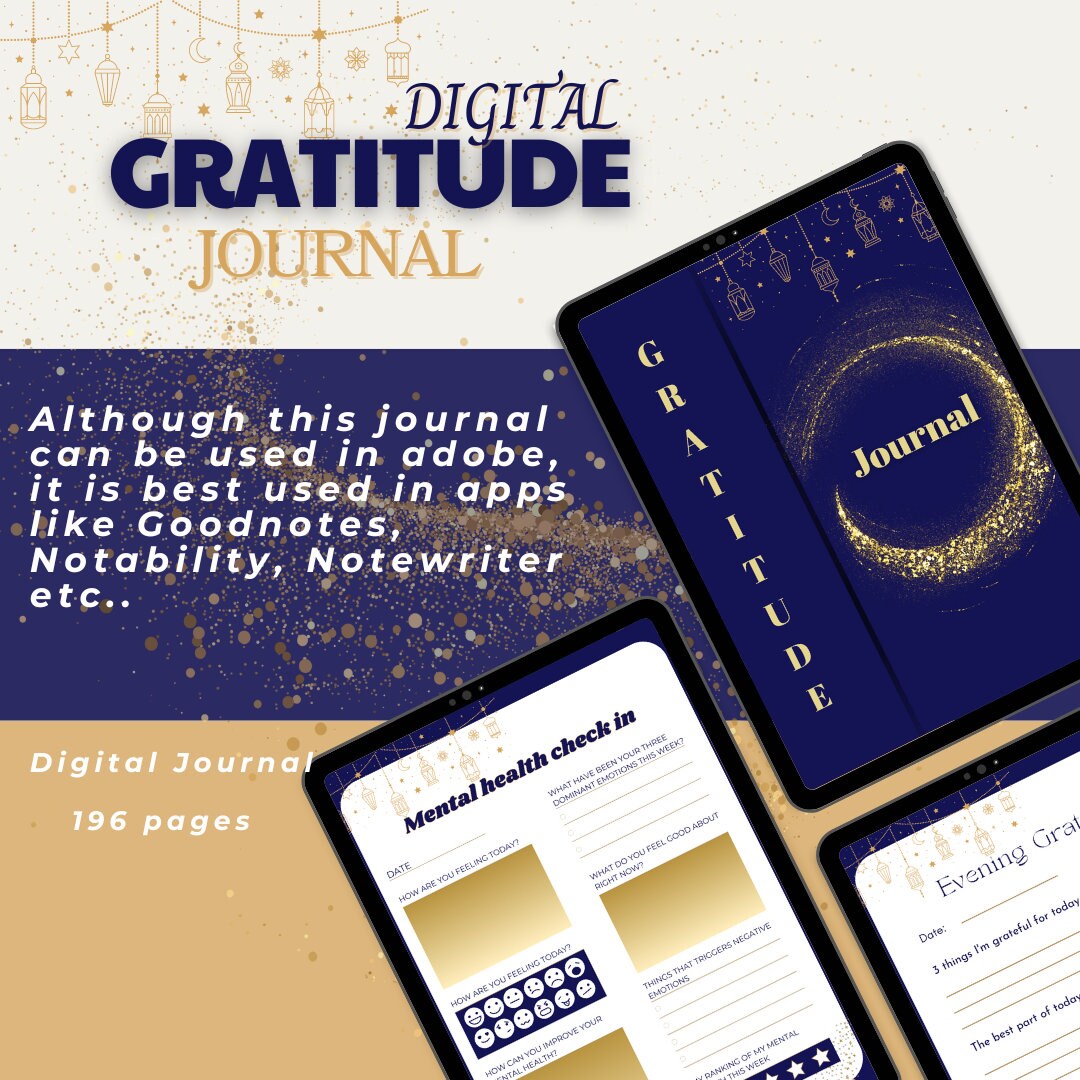Digital Gratitude Journal - Etsy