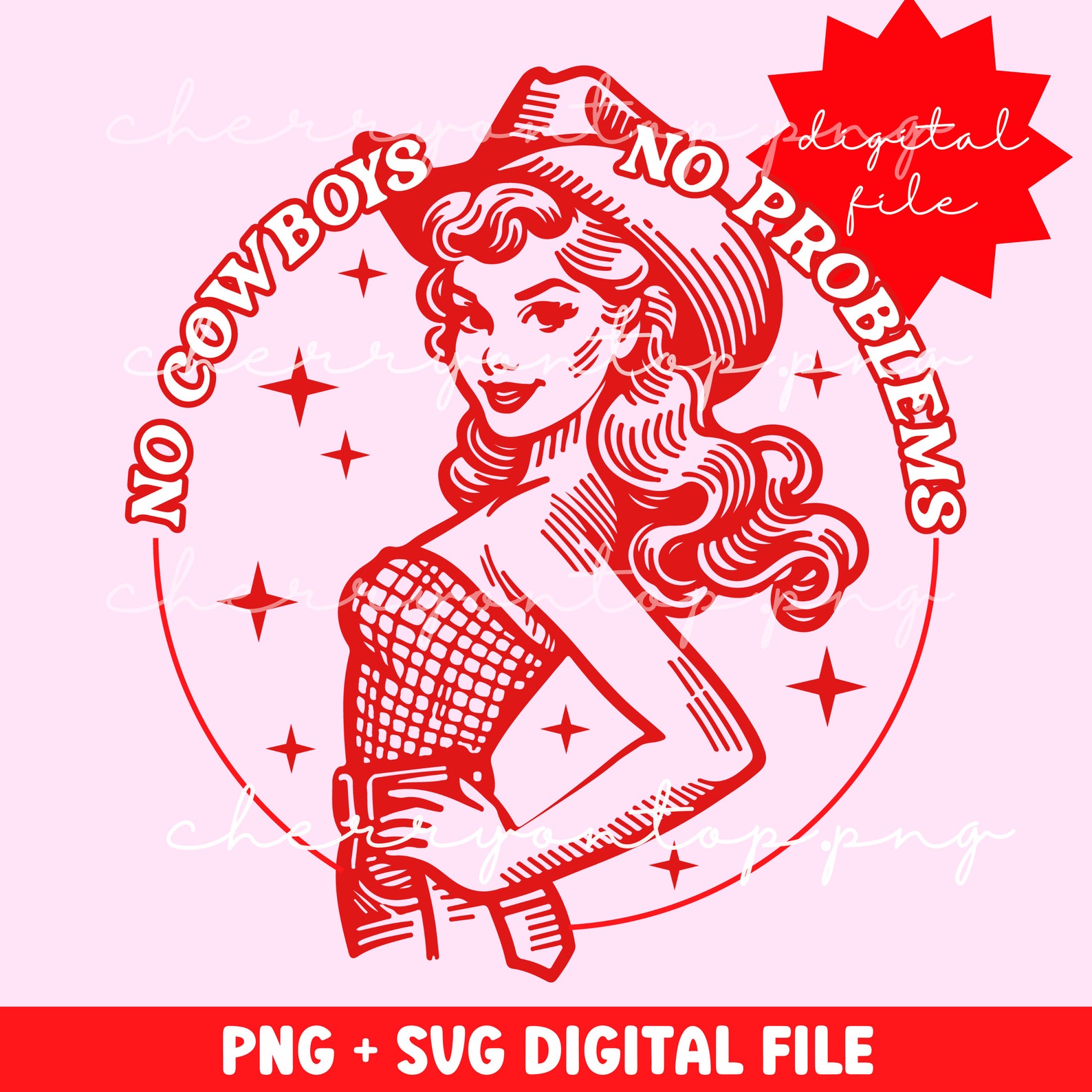No Cowboys No Problems PNG | Trendy Cowgirl PNG Sublimation | Western ...