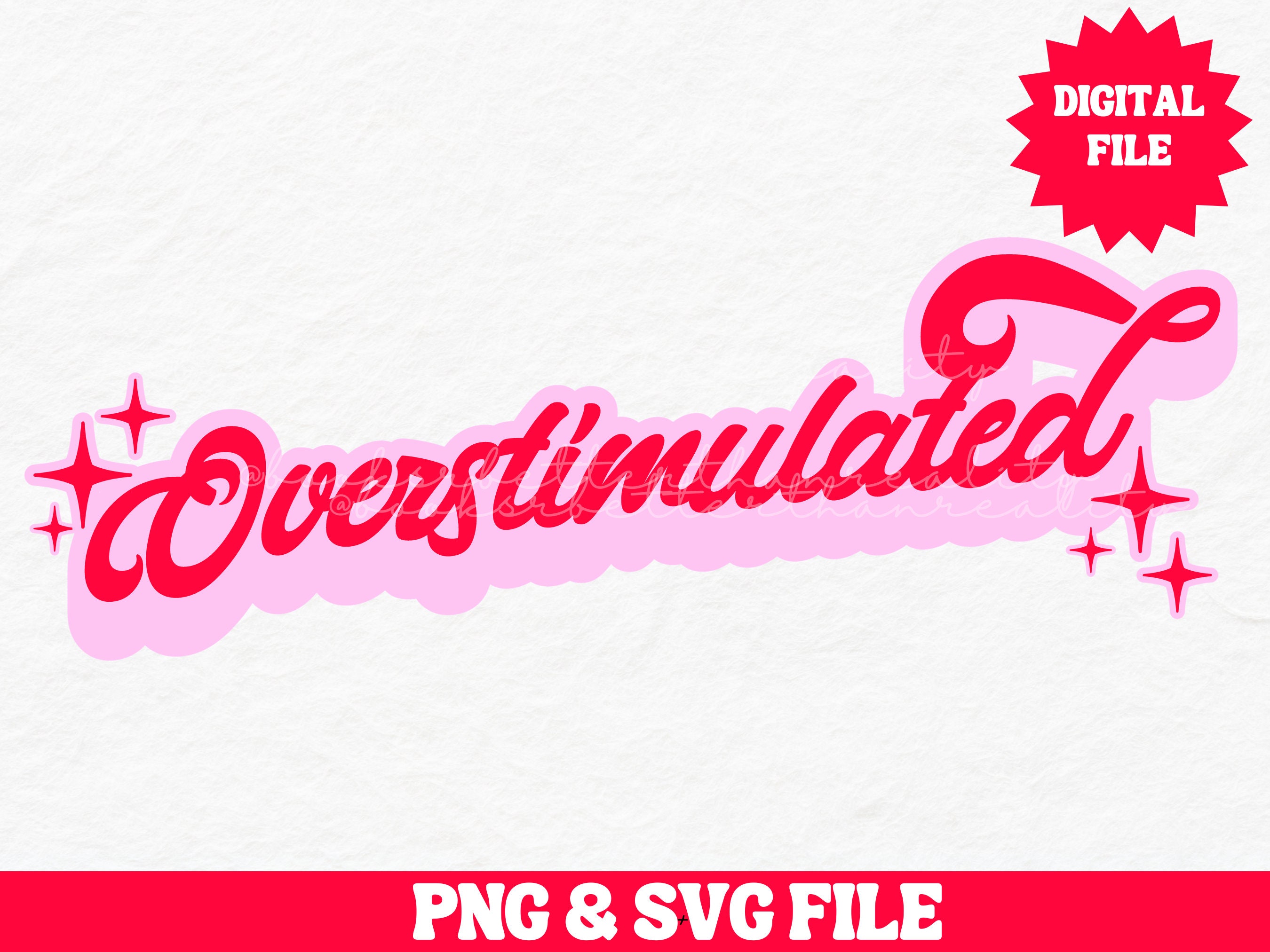 Overstimulated PNG Svg | Mental Health Shirt Design | Trendy Retro PNG ...