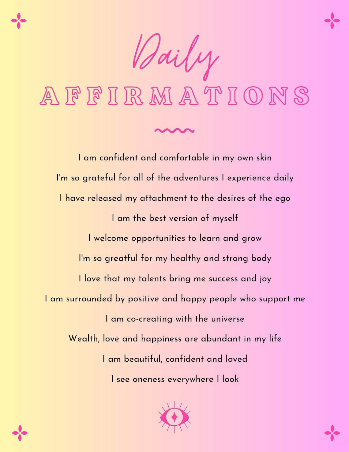 Affirmations Mirror Self Love - Etsy
