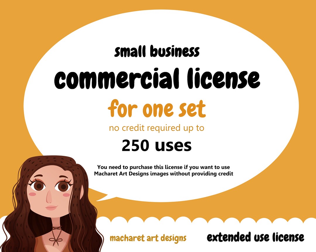 No Credit License for Clipart Sets Purchased From Macharet Art Designs ...