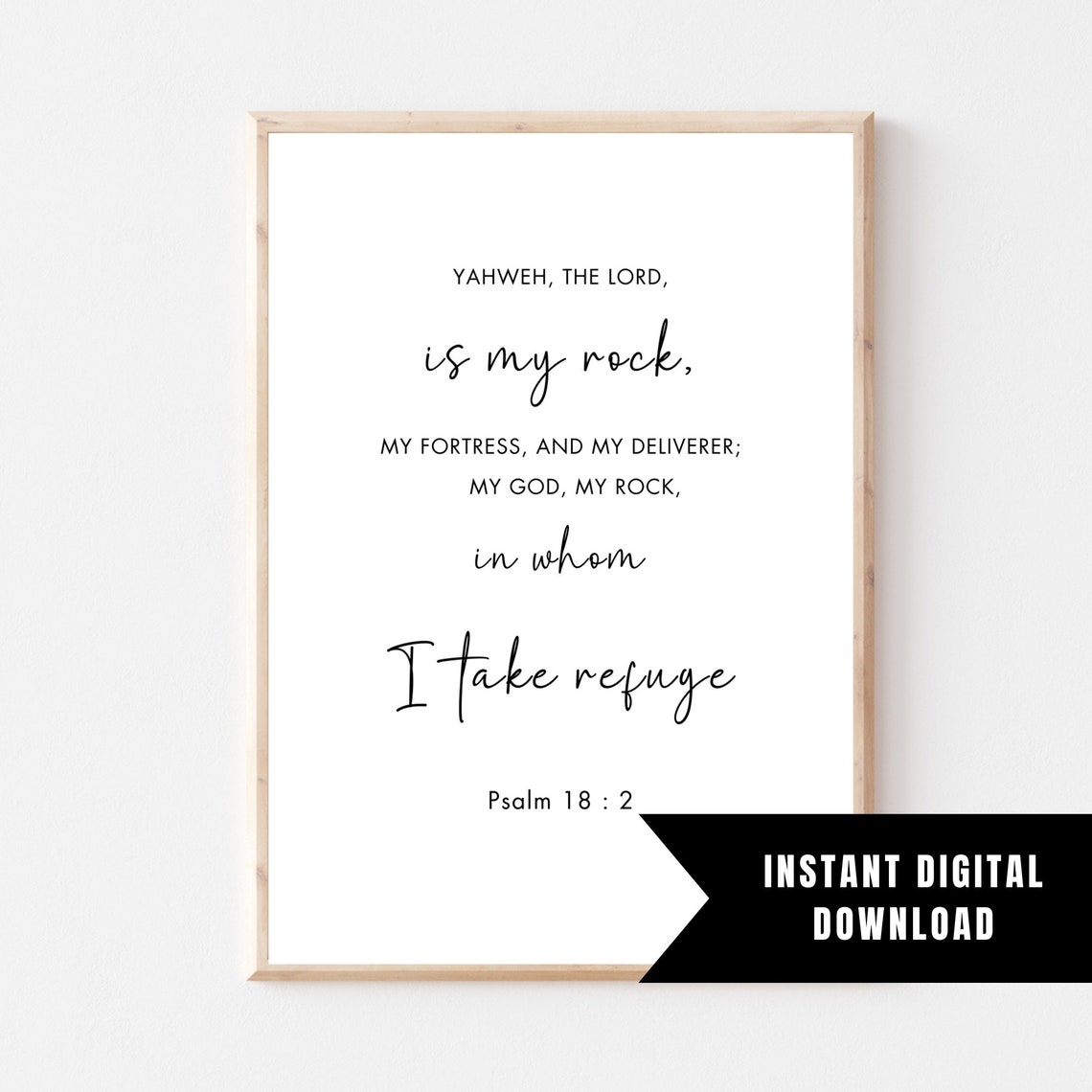 Psalm 18:2 | the Lord is My Rock | in Whom I Take Refuge | Bible Verse ...