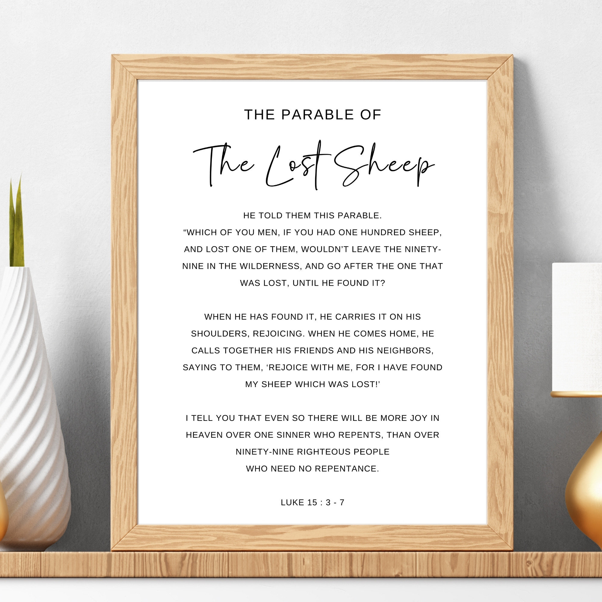 Luke 15: 3-7 | the Parable of the Lost Sheep | Jesus the Good Shepard ...