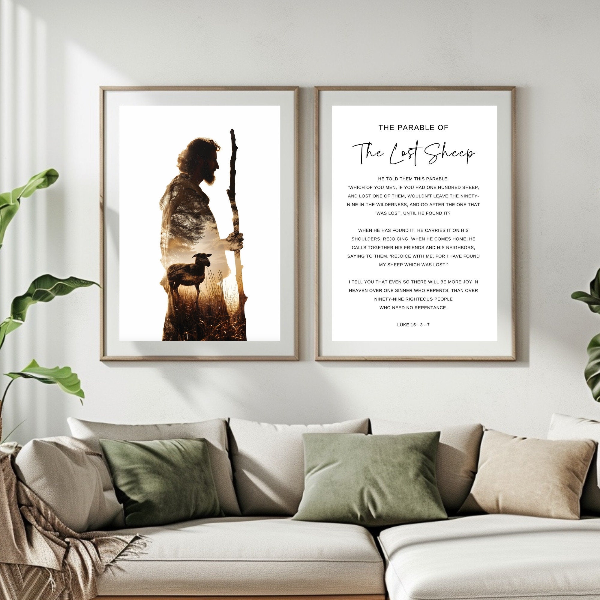 Luke 15: 3-7 the Parable of the Lost Sheep Jesus the Good Shepard Bible ...