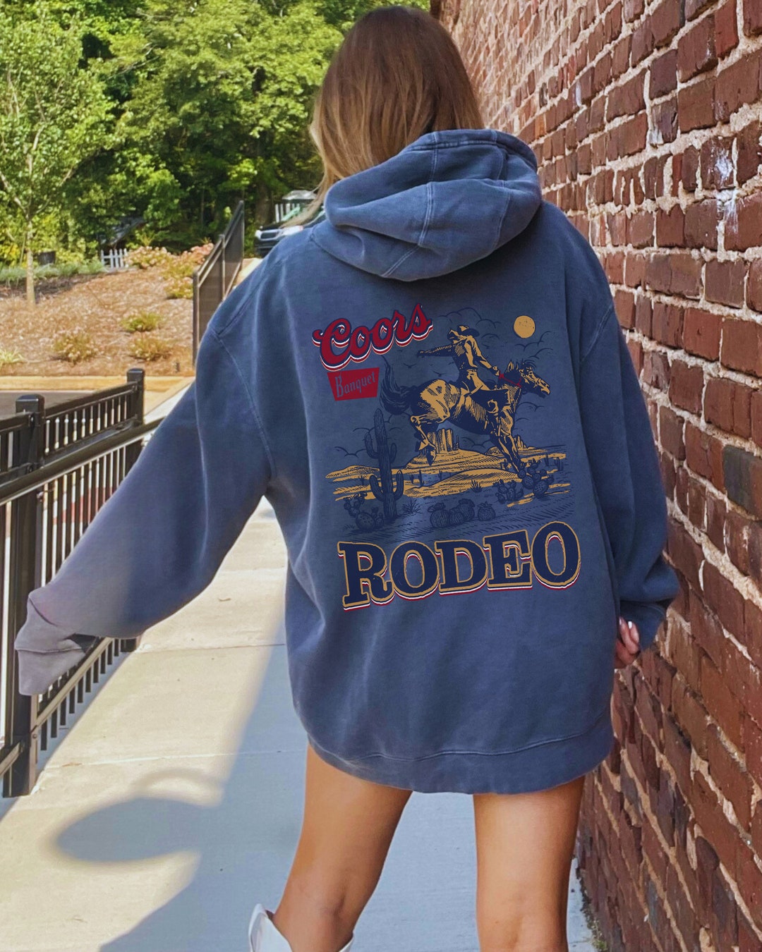 Retro Coors Rodeo Cowboy Hoodie Coors Print on Back Vintage - Etsy