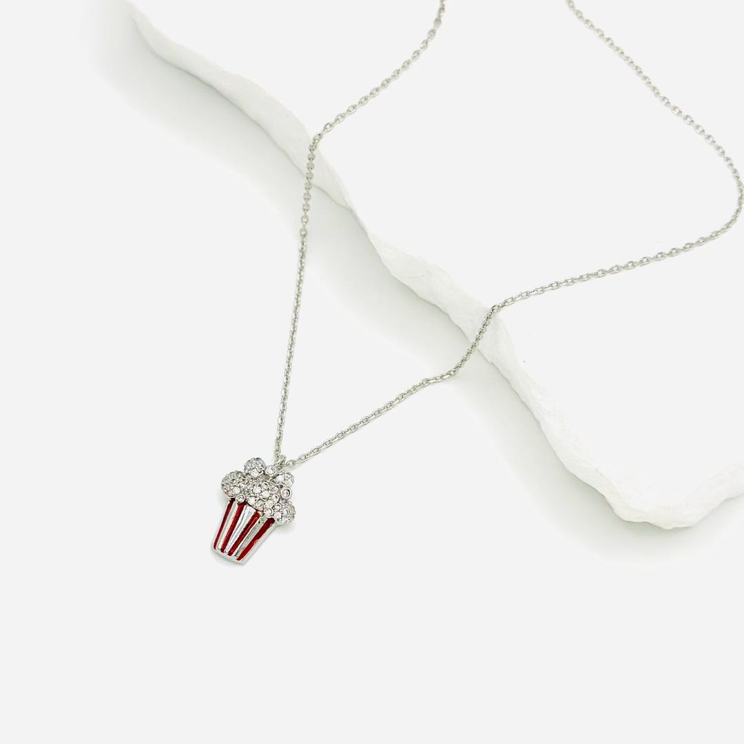 Popcorn Pendant Necklace • Dainty Pendant Necklace • Birthday Gift for ...