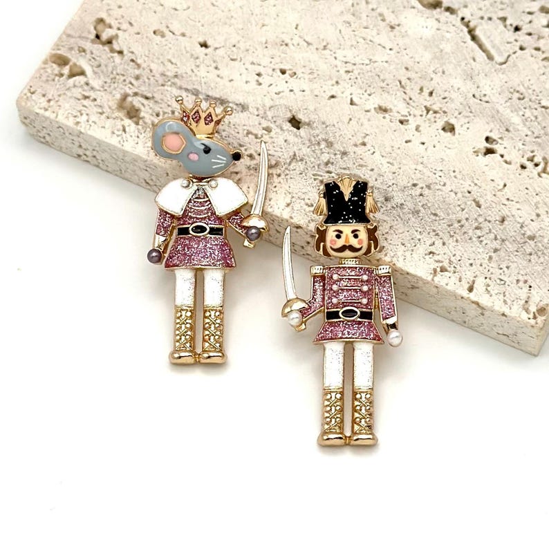 Mismatch Mouse King Nutcracker Christmas Earrings, Christmas Earrings ...
